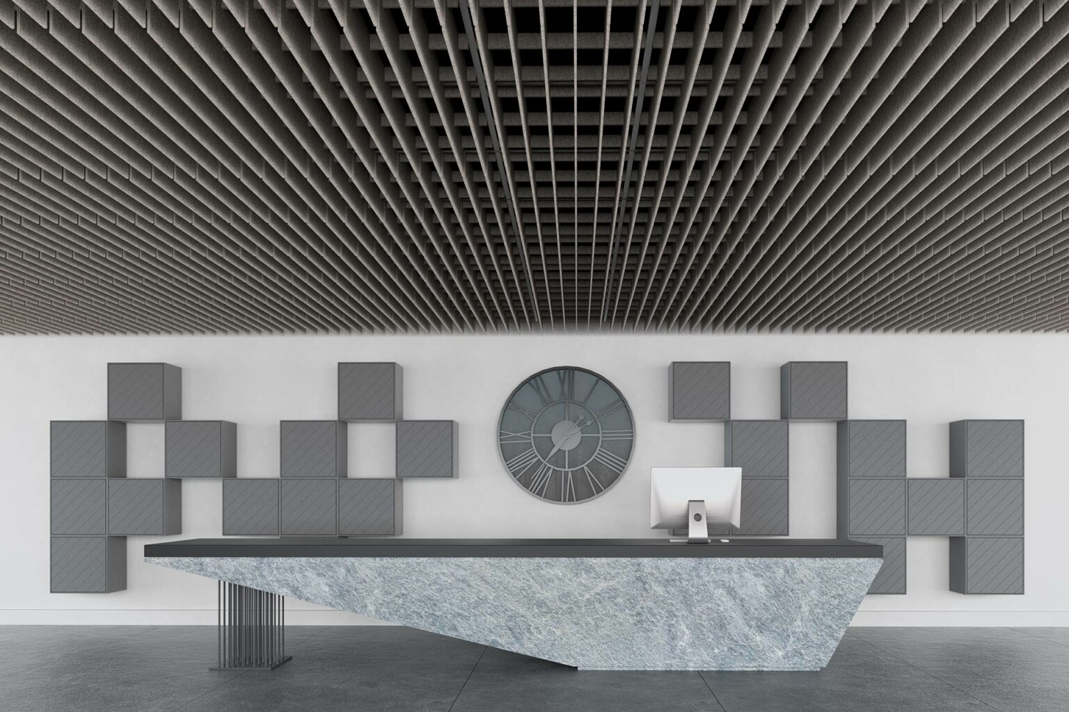 Grid - Raster acoustic ceiling - Architected Sound