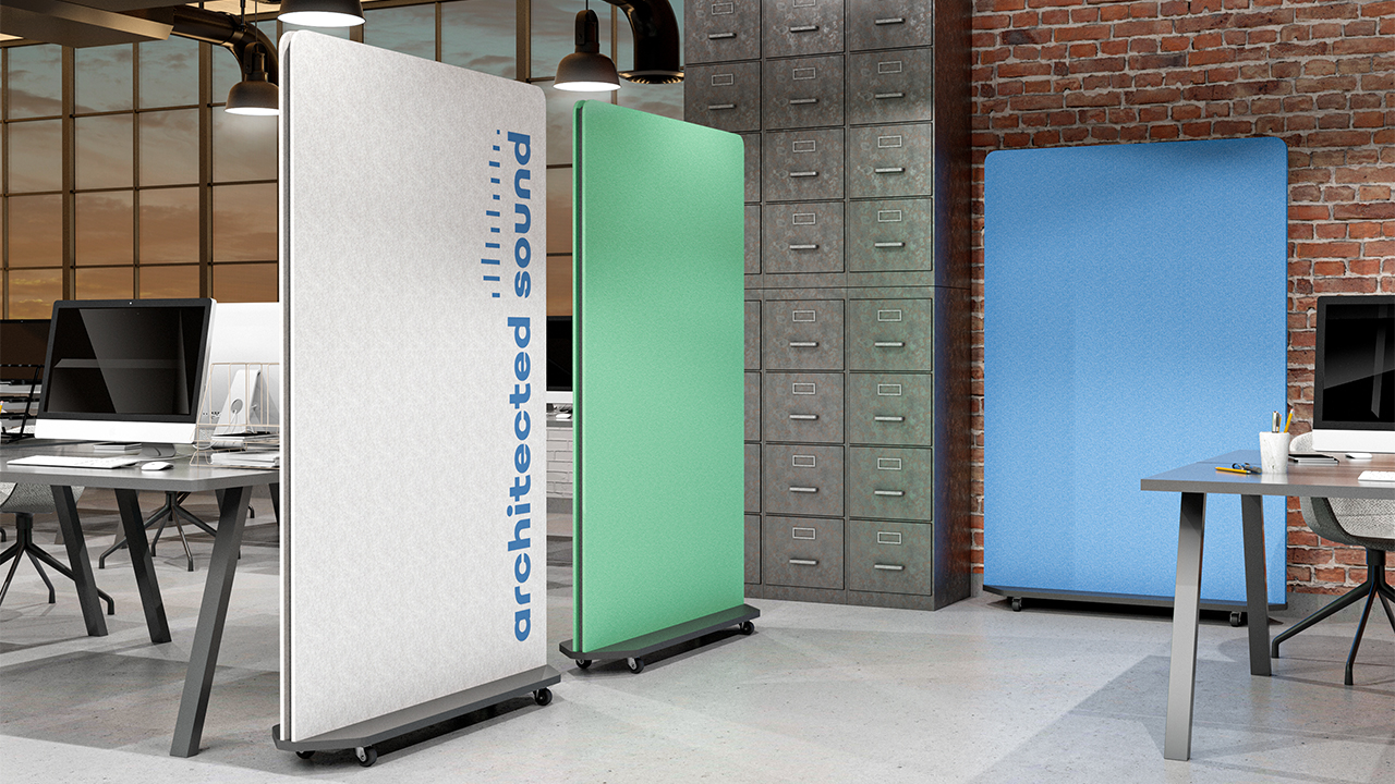 EcoPET on Wheels - Mobile acoustic panel - Architected Sound